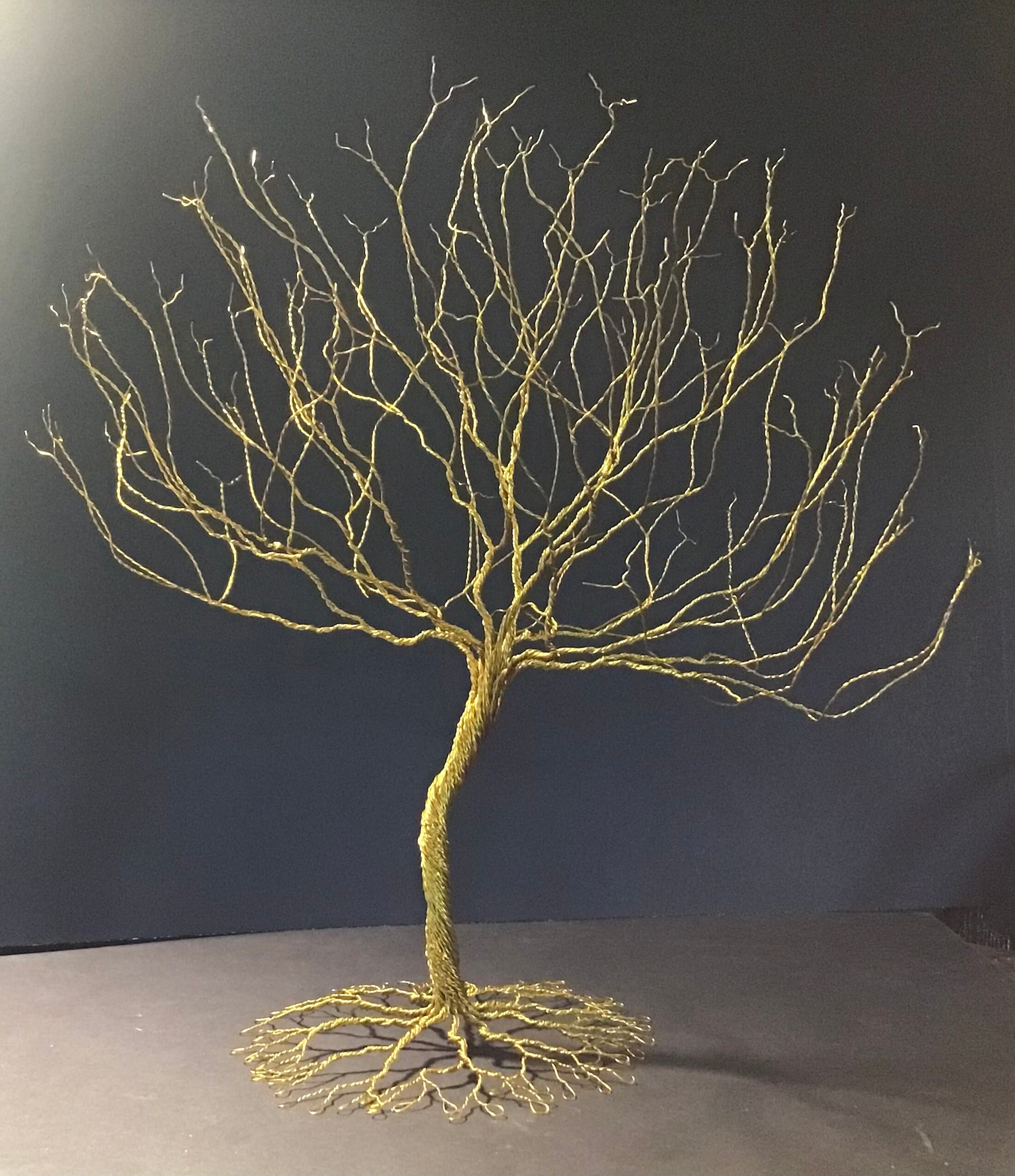 Golden Wire Tree Sculpture - Etsy