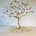 Golden Wire Tree Sculpture With Flowers - Etsy