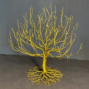 Beautiful Hand Twisted Golden Wire Tree Sculpture - Etsy