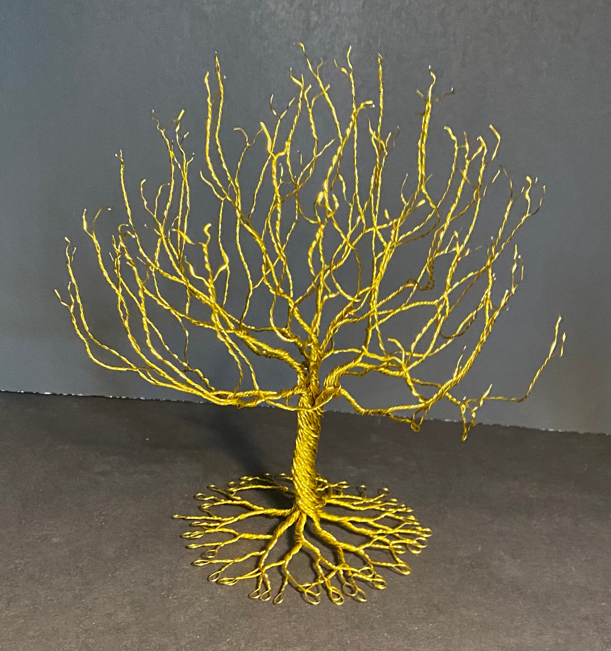 Beautiful Hand Twisted Golden Wire Tree Sculpture - Etsy