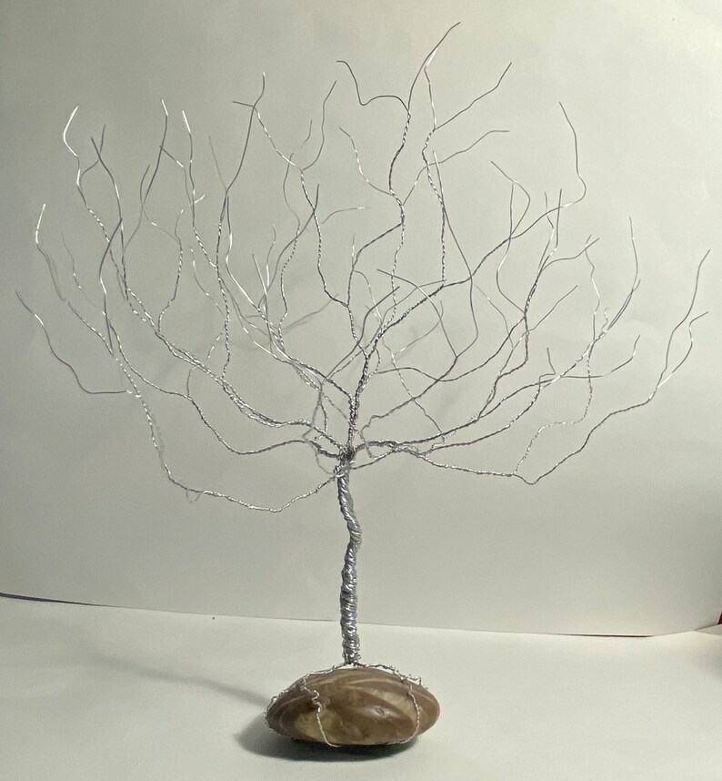 Hand Twisted Wire Tree on River Rock - Etsy
