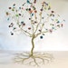 Golden Wire Tree Sculpture With Flowers - Etsy