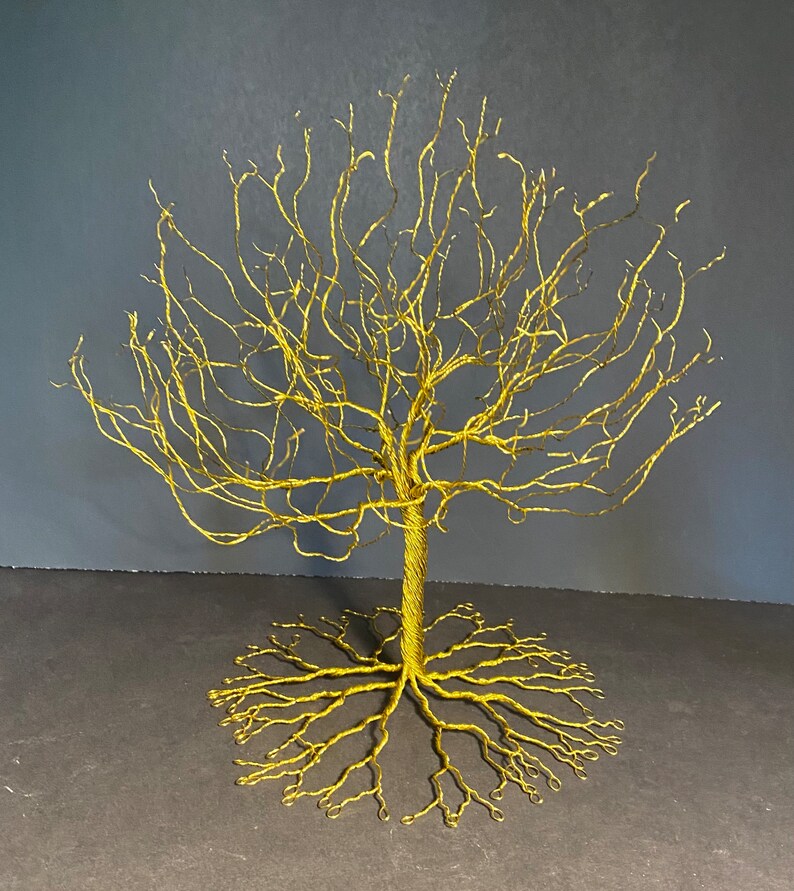 Golden Autumn Twisted Wire Tree Sculpture - Etsy