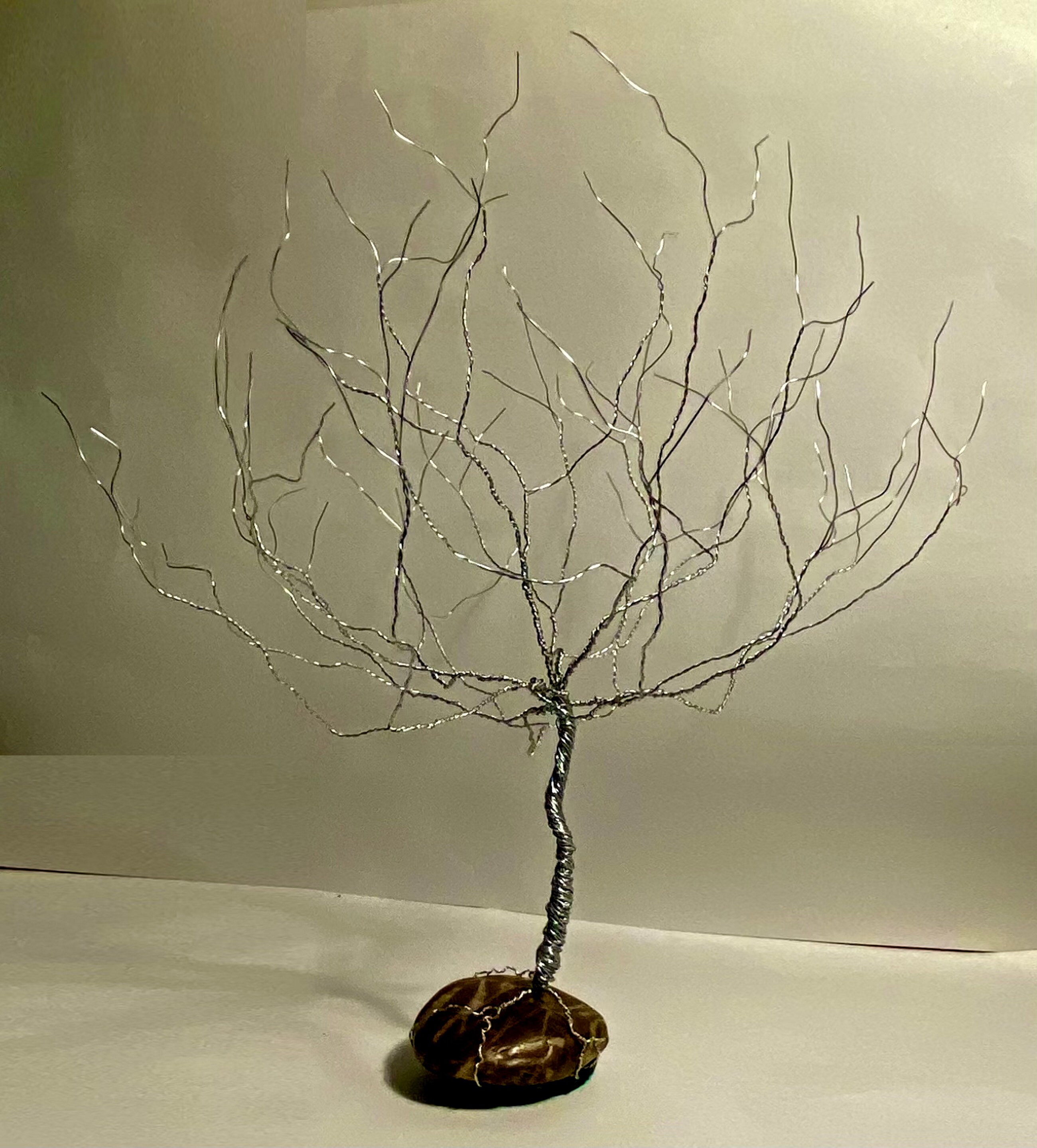Hand Twisted Wire Tree on River Rock - Etsy