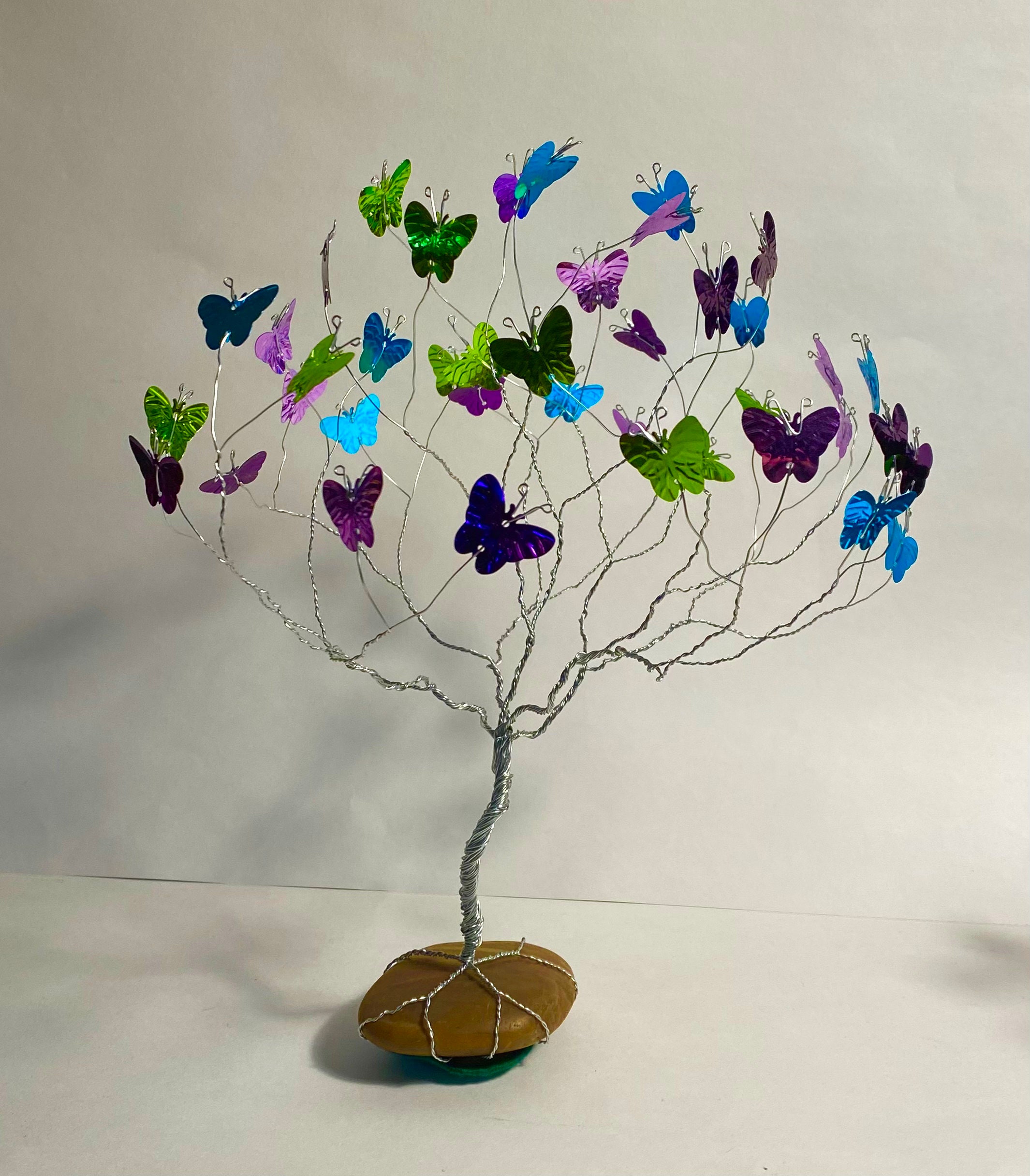 Twisted Wire Butterfly Tree on Stone - Etsy
