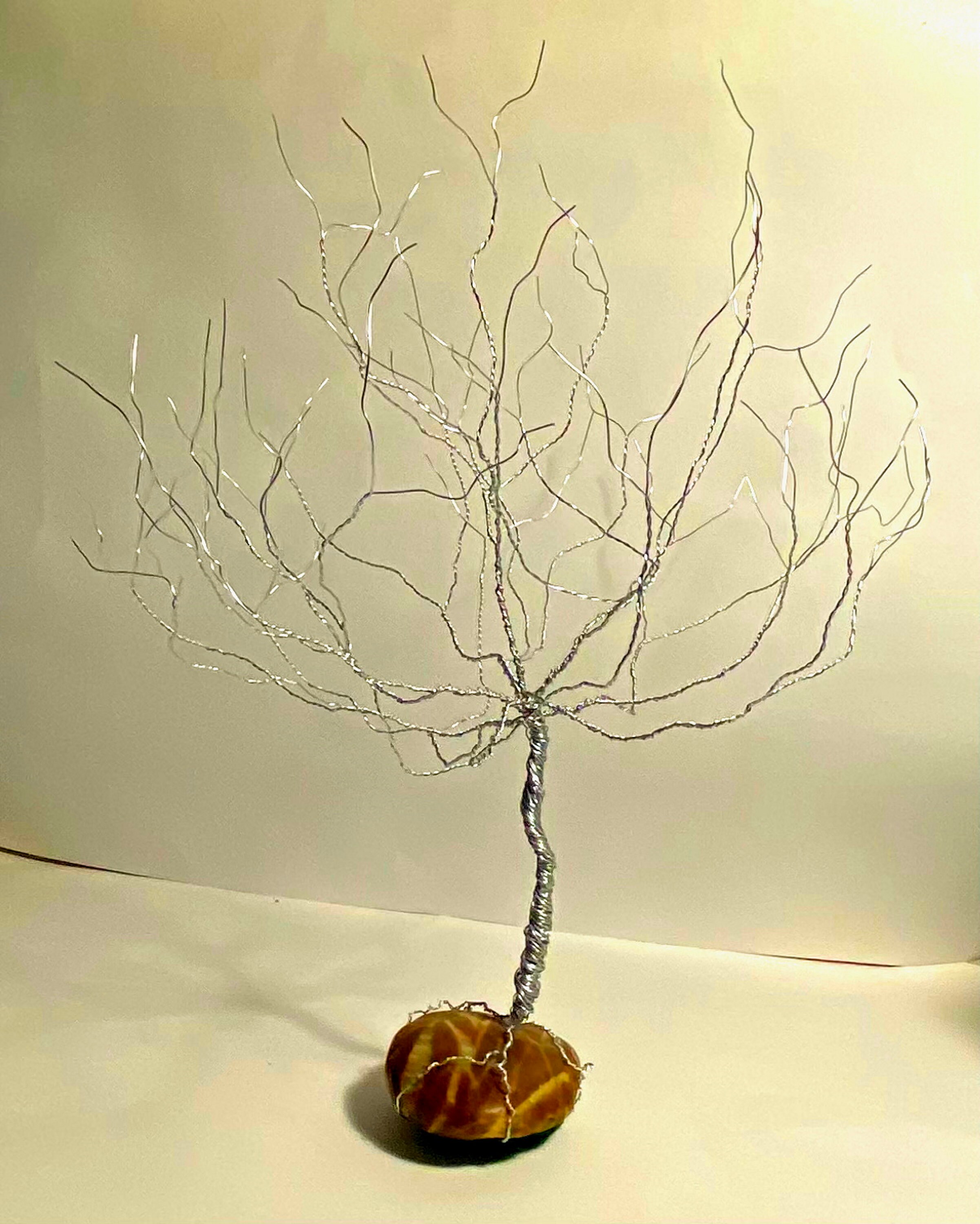 Hand Twisted Wire Tree on River Rock - Etsy