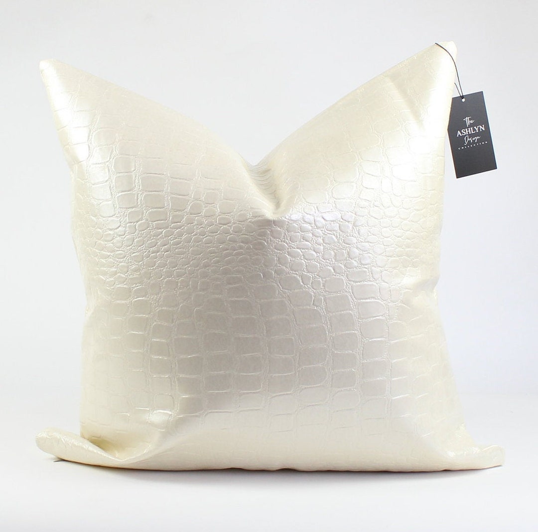 Faux Ivory Snake Crocodile Croc Throw Pillow Cover - Etsy