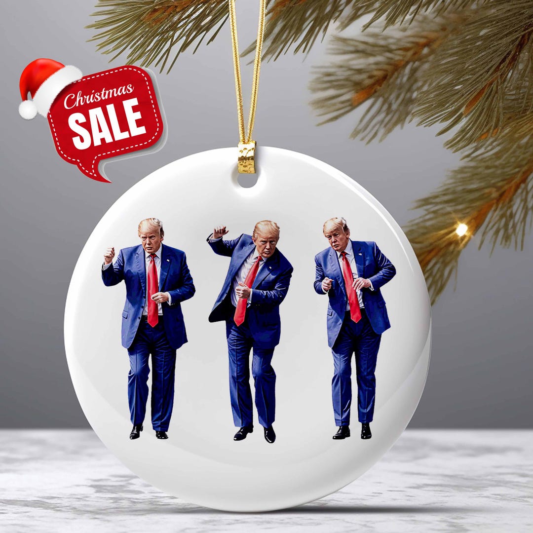 Christmas Tree Decoration Ornament Trump 2024, Dancing Trump, Christmas ...