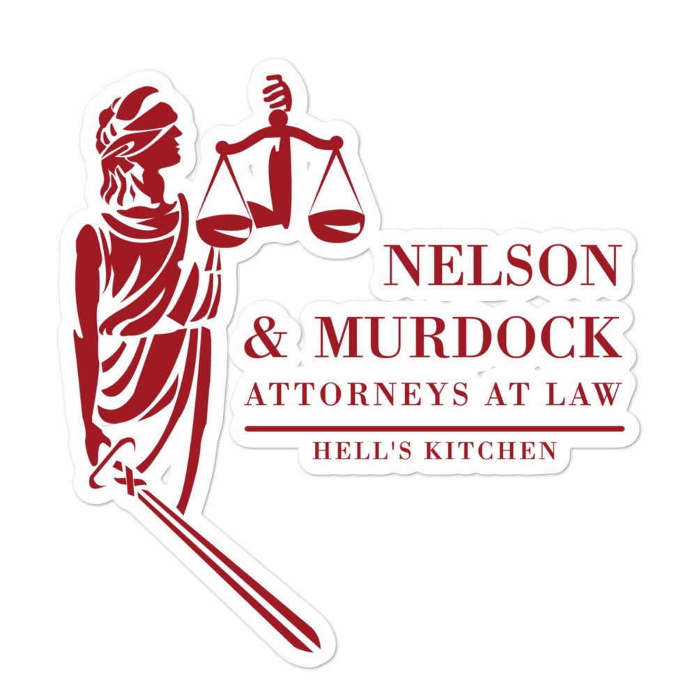 Nelson and Murdock Attorneys at Law Bubble-free Stickers - Etsy