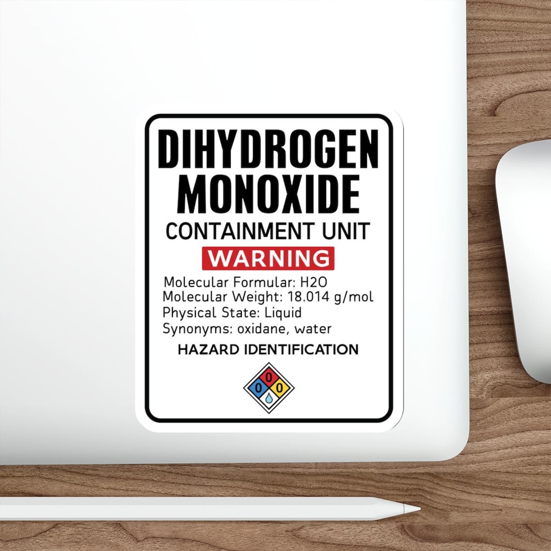 Funny Water Bottle Sticker Office Humor Vinyl Indoor Outdoor Laptop ...