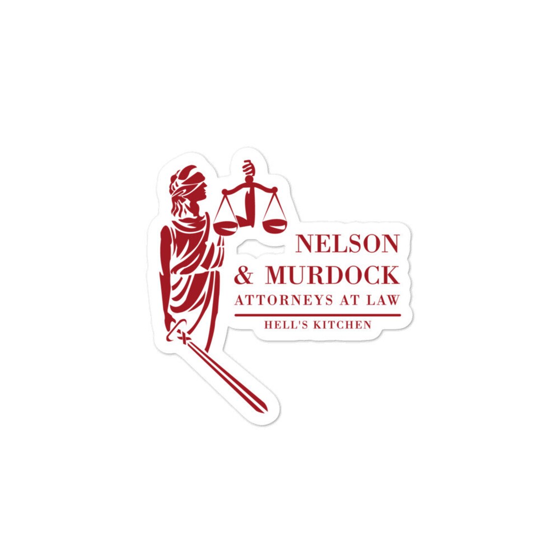 Nelson and Murdock Attorneys at Law Bubble-free Stickers - Etsy