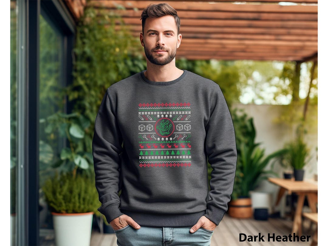 Funny DND Dungeon Master Ugly Christmas Sweater Gift for Him RPG Gamer ...