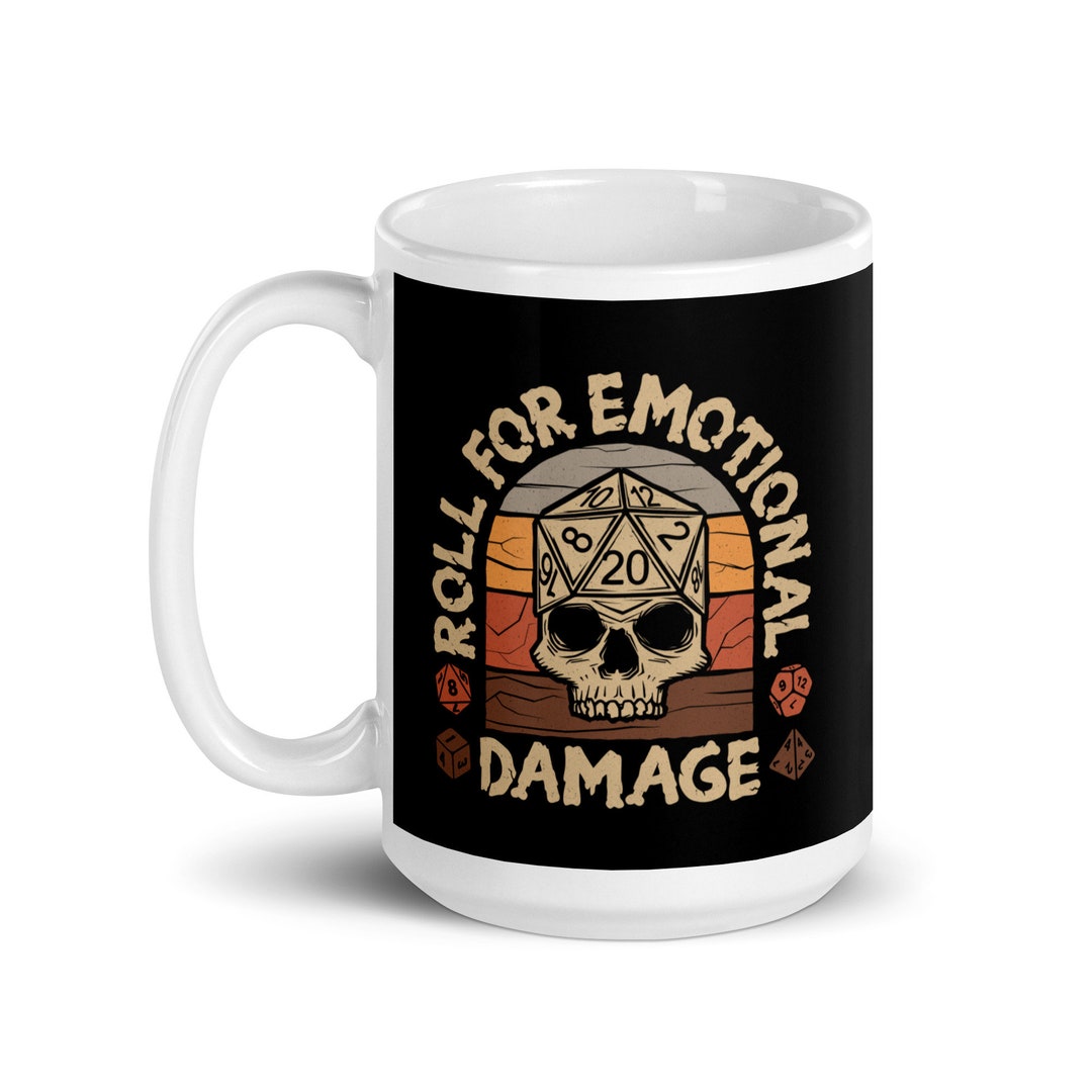 Funny Roll for Emotional Damage D20 RPG Gamer Gift for Dad Brother ...