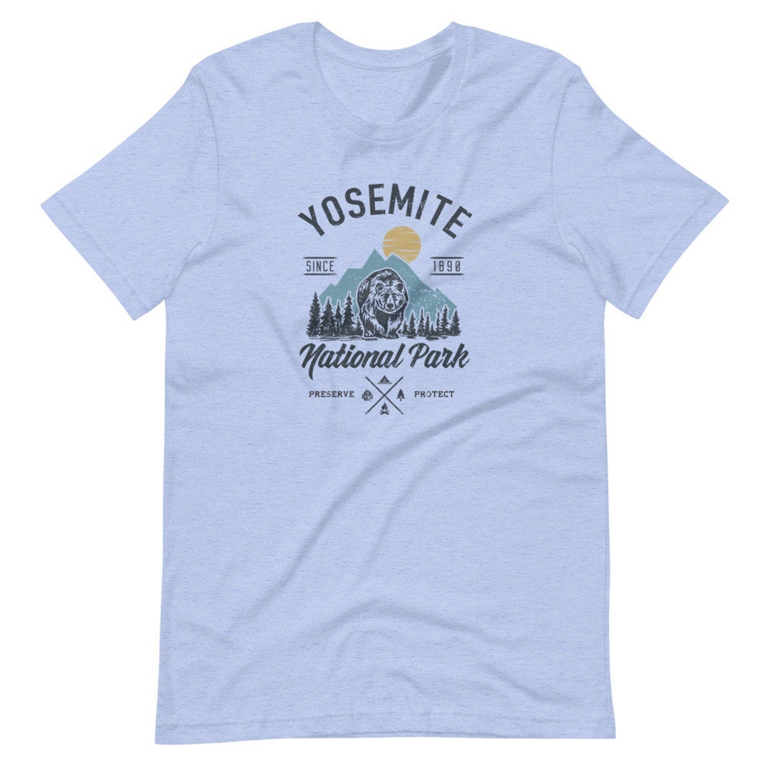 Yosemite National Park Hiking Camping Lover Gift Unisex Jersey Short ...