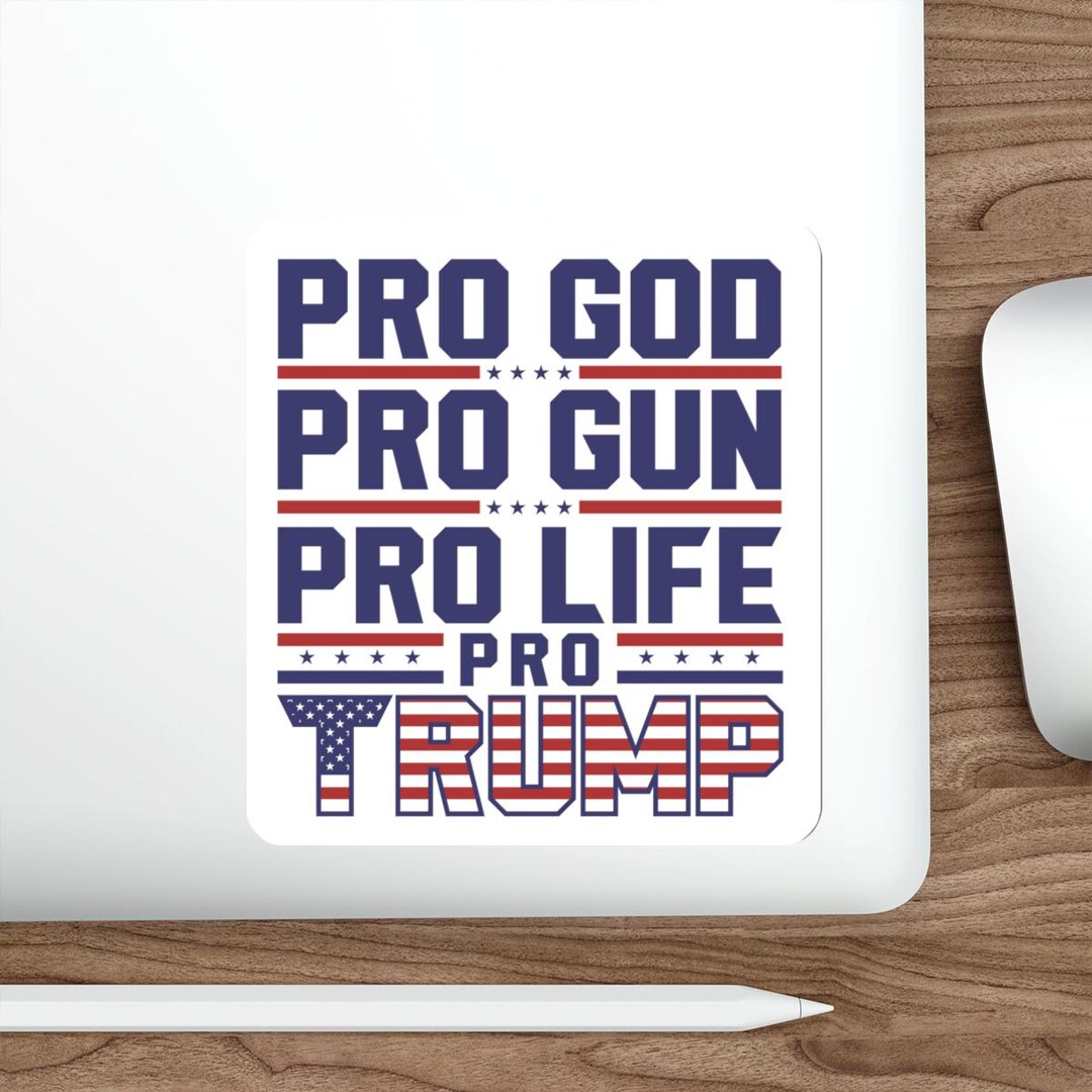 Pro Gun Pro Trump Sticker, Election 2024, Republican, Vinyl Indoor ...