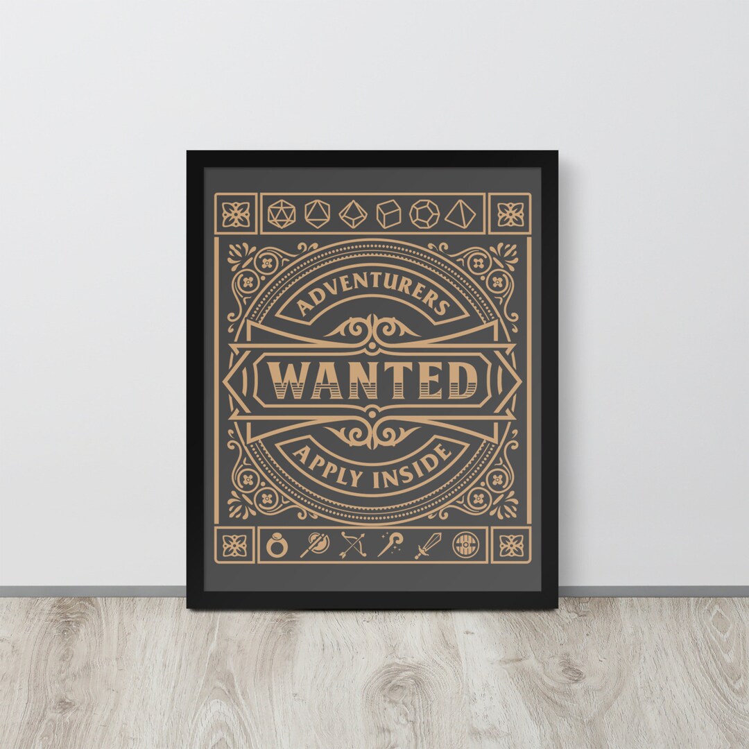 Adventurers Wanted DND RPG Game Player Table Top Games Game Night ...