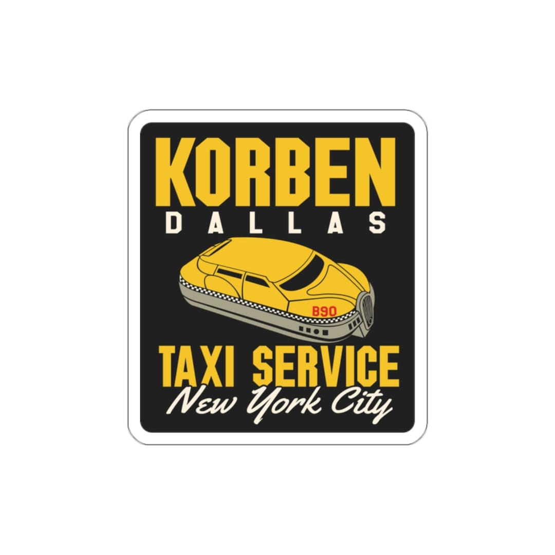 Korben Dallas Taxi Fifth Element Retro Movie Sci-fi Gift Sticker Die ...