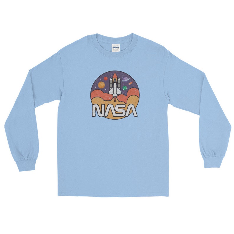 Retro Vintage Nasa Space Shuttle Launch shirt Long Sleeve | Etsy