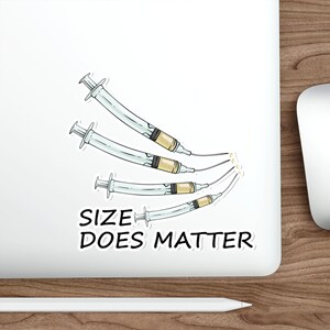 Funny Nursing Sticker, Nurse Gift, Medical Worker Gift, Size Does ...