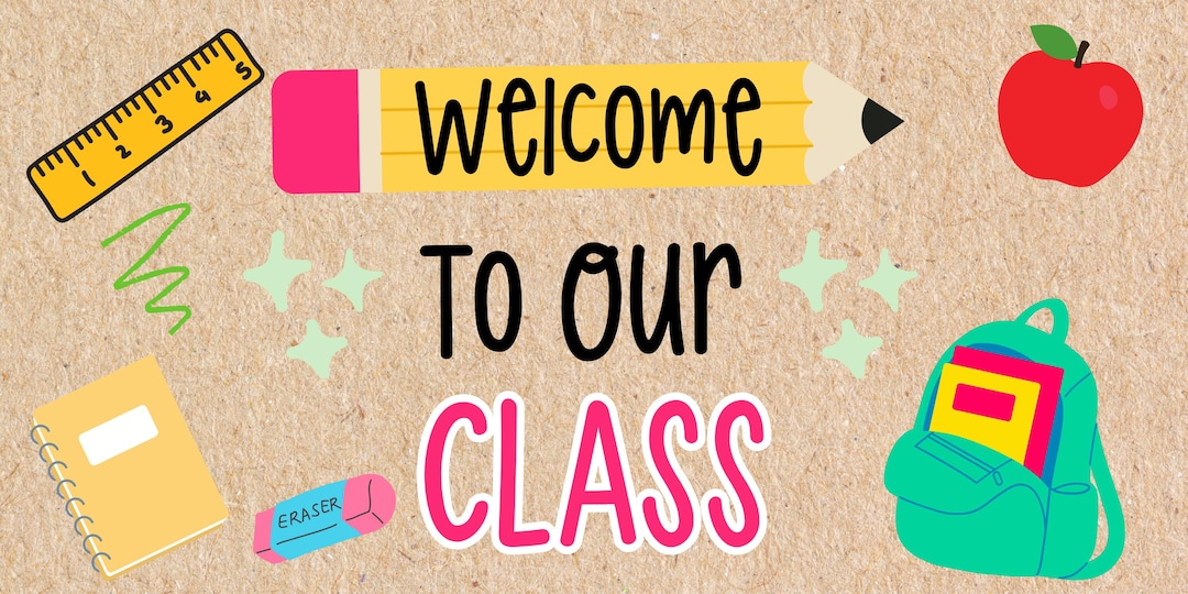 Teacher Classroom Welcome Banner- Digital Download, Can Be Edited. - Etsy