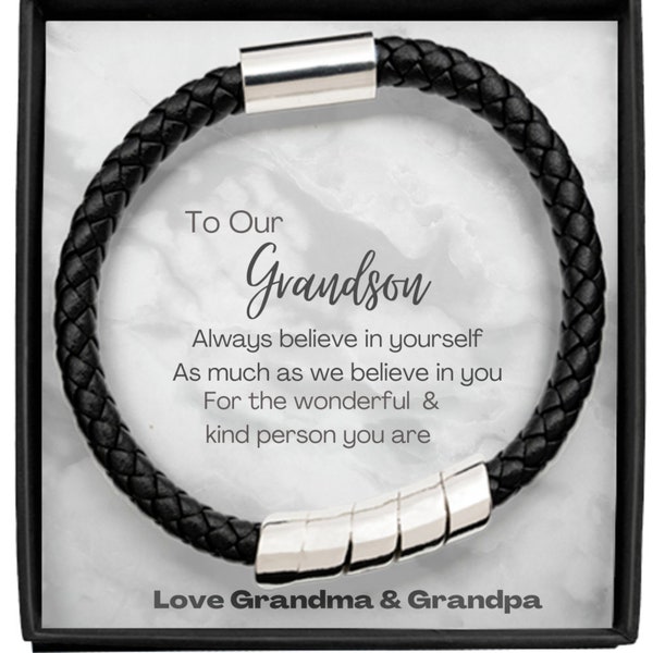 Grandson Bracelet From Grandparents - Etsy