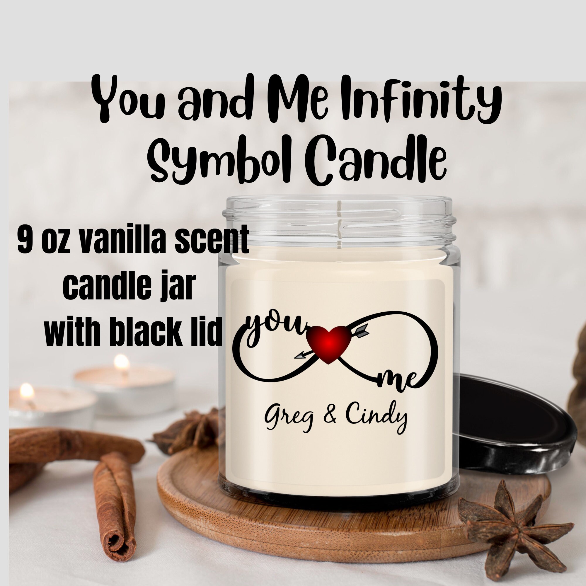 You and Me Infinity Symbol Candle, You and Me Infinity Sign, You and Me ...