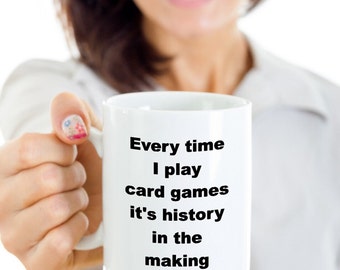 Funny Card Player Gift Poker Player Mug CARD iologist Playing Cards ...