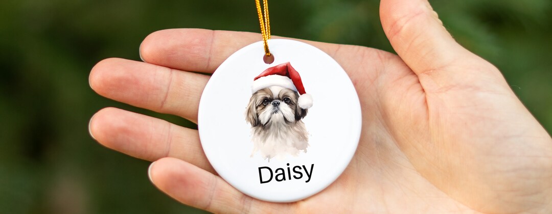 Shih Tzu Christmas Ornament, Shih Tzu Ornament Personalized, Shih Tzu ...
