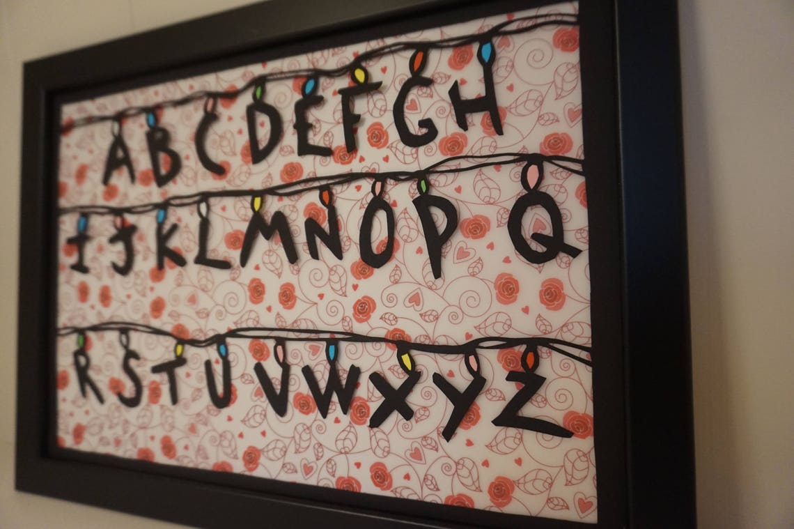 Stranger Things Inspired Hand Cut Framed Paper Cut Art, Alphabet - Etsy