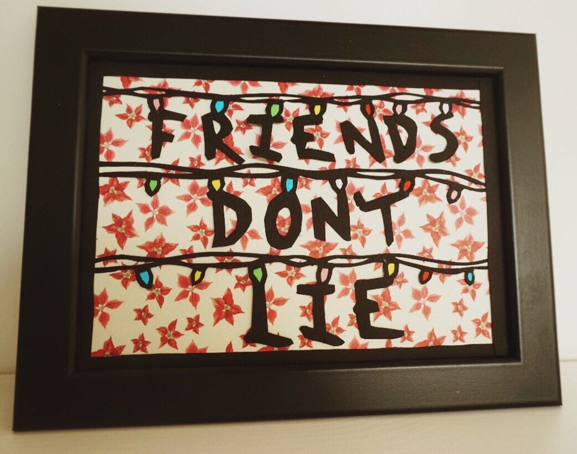 Stranger Things Inspired Hand Cut Framed Paper Cut Art - Etsy