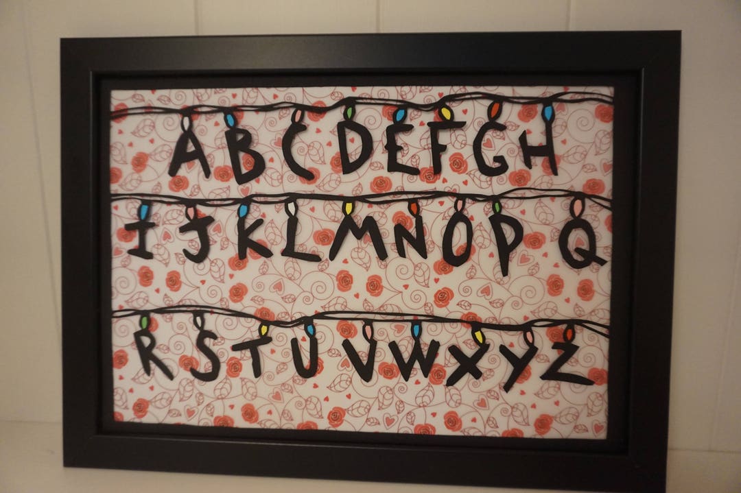 Stranger Things Inspired Hand Cut Framed Paper Cut Art, Alphabet - Etsy