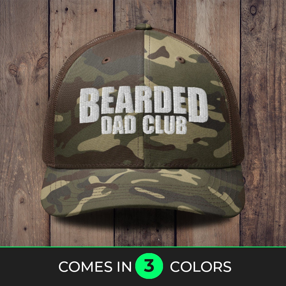 Bearded Dad Club Logo Camo Hunting Trucker Hat - Etsy