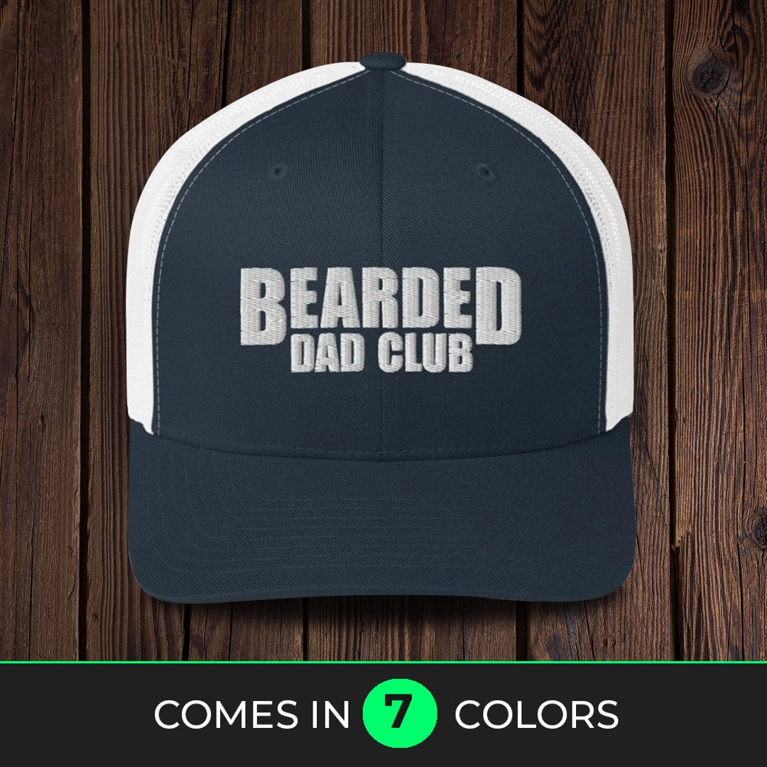 Bearded Dad Club Trucker Dad Hat, Father's Day Gift Hat, Dad Beard Hat ...