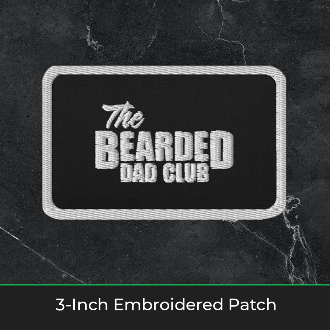The Bearded Dad Club | Embroidered Patch, Father's Day Gift - Etsy
