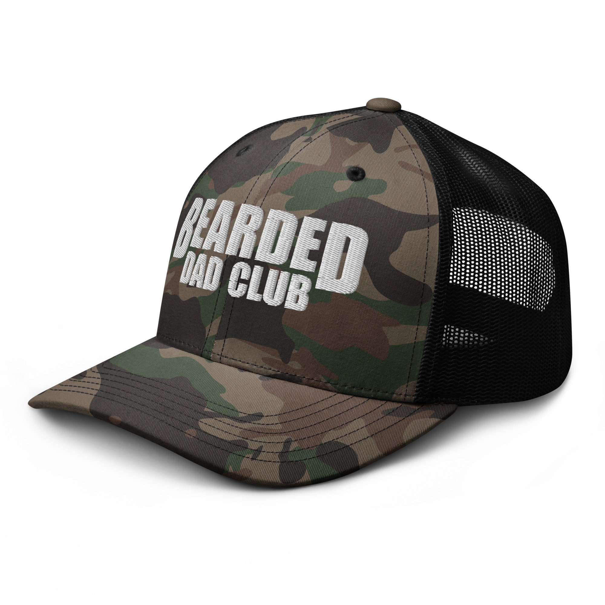 Bearded Dad Club Logo | Camo Hunting Trucker Hat - Etsy