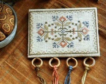 THREADWORK PRIMITIVES tombstone Pinkeep Counted Cross Stitch Pattern ...