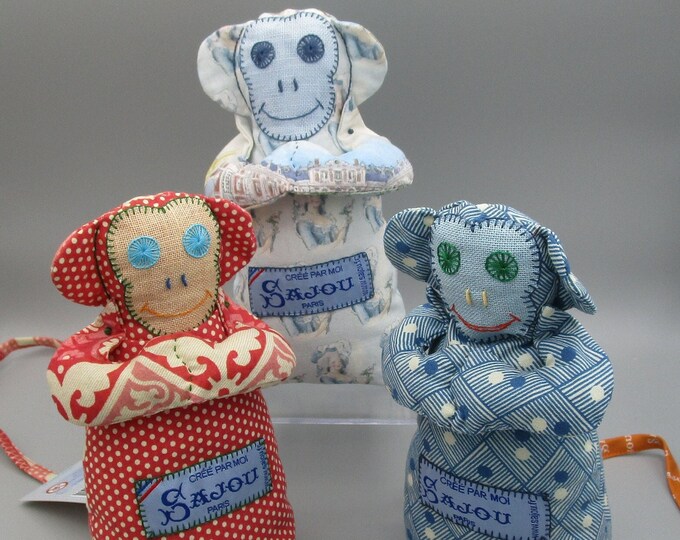 MAISON SAJOU MONKEY French 100% Premium Cotton Fabric Handmade in ...