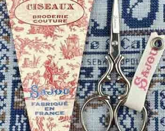 MAISON SAJOU SCISSORS nogent Model Nickel Plated Classic 3.5 Embroidery ...