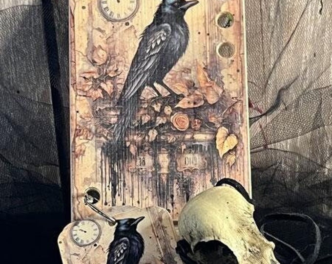 The PRIMITIVE HARE "raven Smart Thread Keep" Wooden Thread Keep & Floss ...