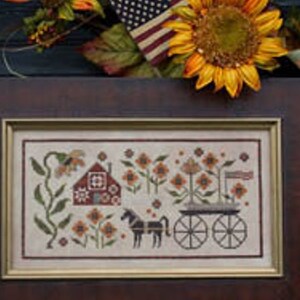 TWIN PEAK PRIMITIVES a Patriotic Summer Series Hope Counted Cross Stitch Pattern, 4th of July ...