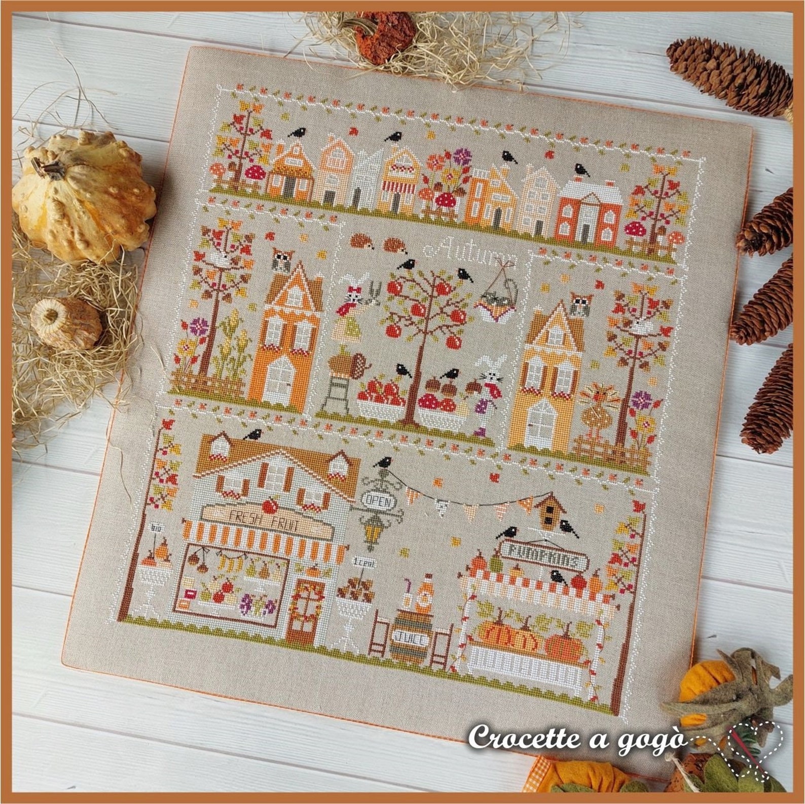 CROCETTE A GOGO autumn in the City Counted Cross - Etsy