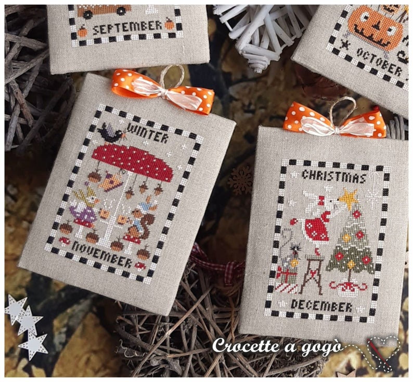 Crocette A Gogo • "calendar - Part 3 • Counted Cross Stitch Pattern • 4 ...