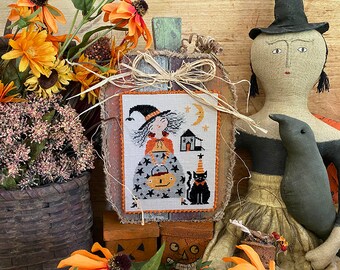 TERESA KOGUT Creative Whims silhowitches Quaker Counted Cross Stitch ...