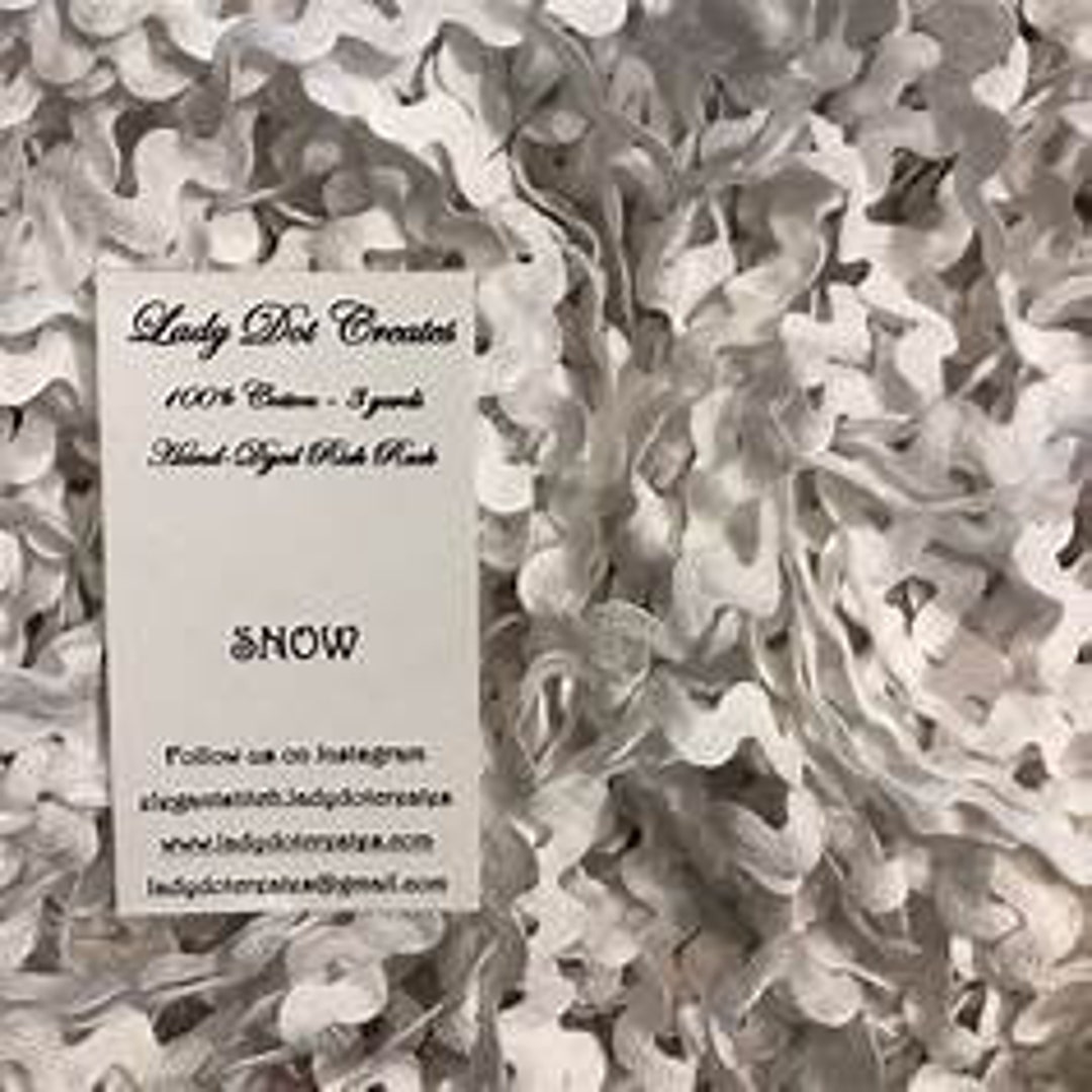 SNOW ~ Rick Rack Trim by Lady Dot Creates • 3 Continuous Yards • 1/2 ...
