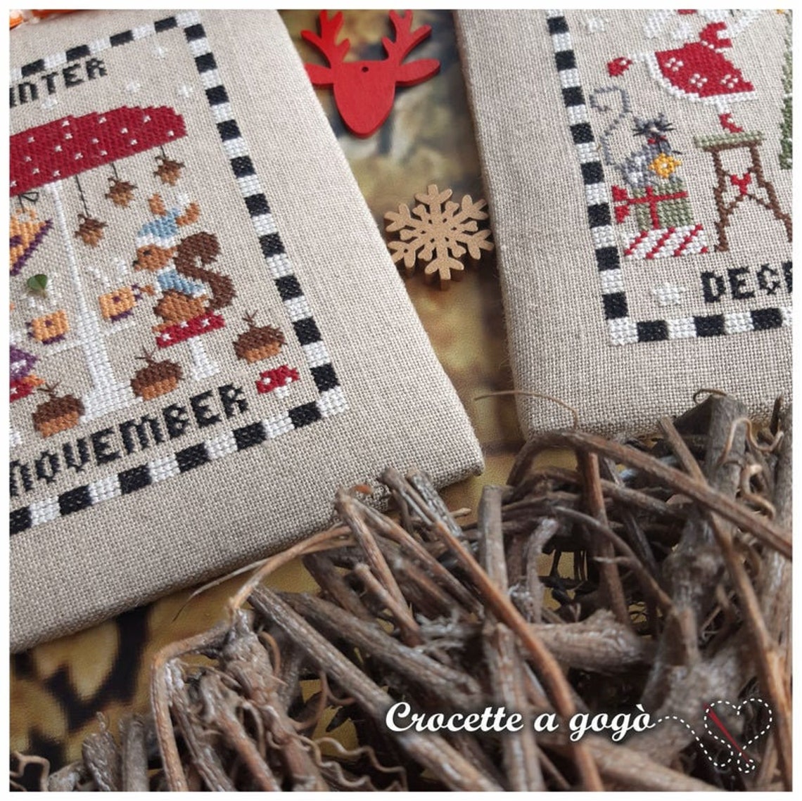 Crocette A Gogo • "calendar - Part 3 • Counted Cross Stitch Pattern • 4 ...