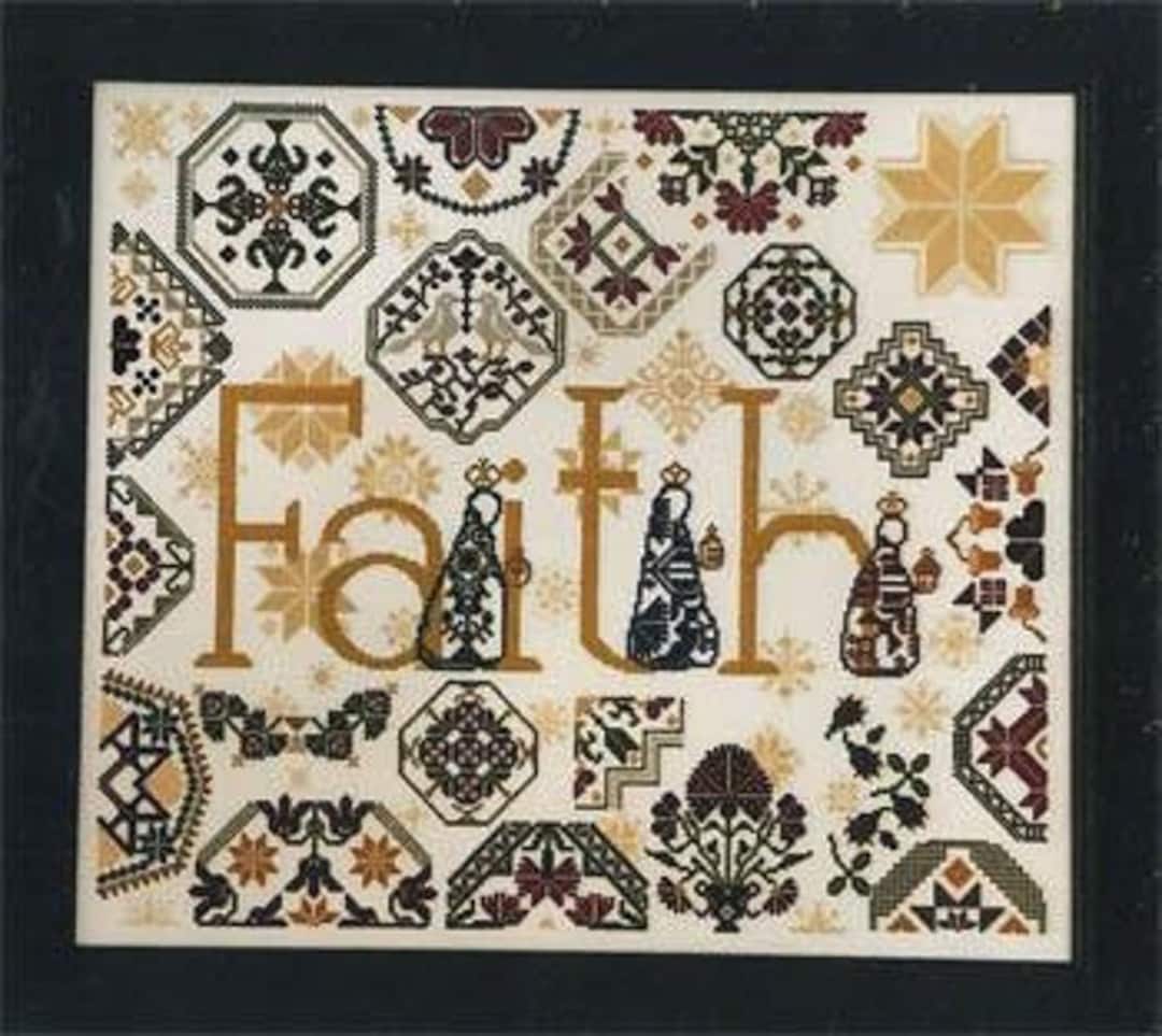 Aurytm faith Counted Cross Stitch Pattern, Quaker Sampler, Three Wise ...