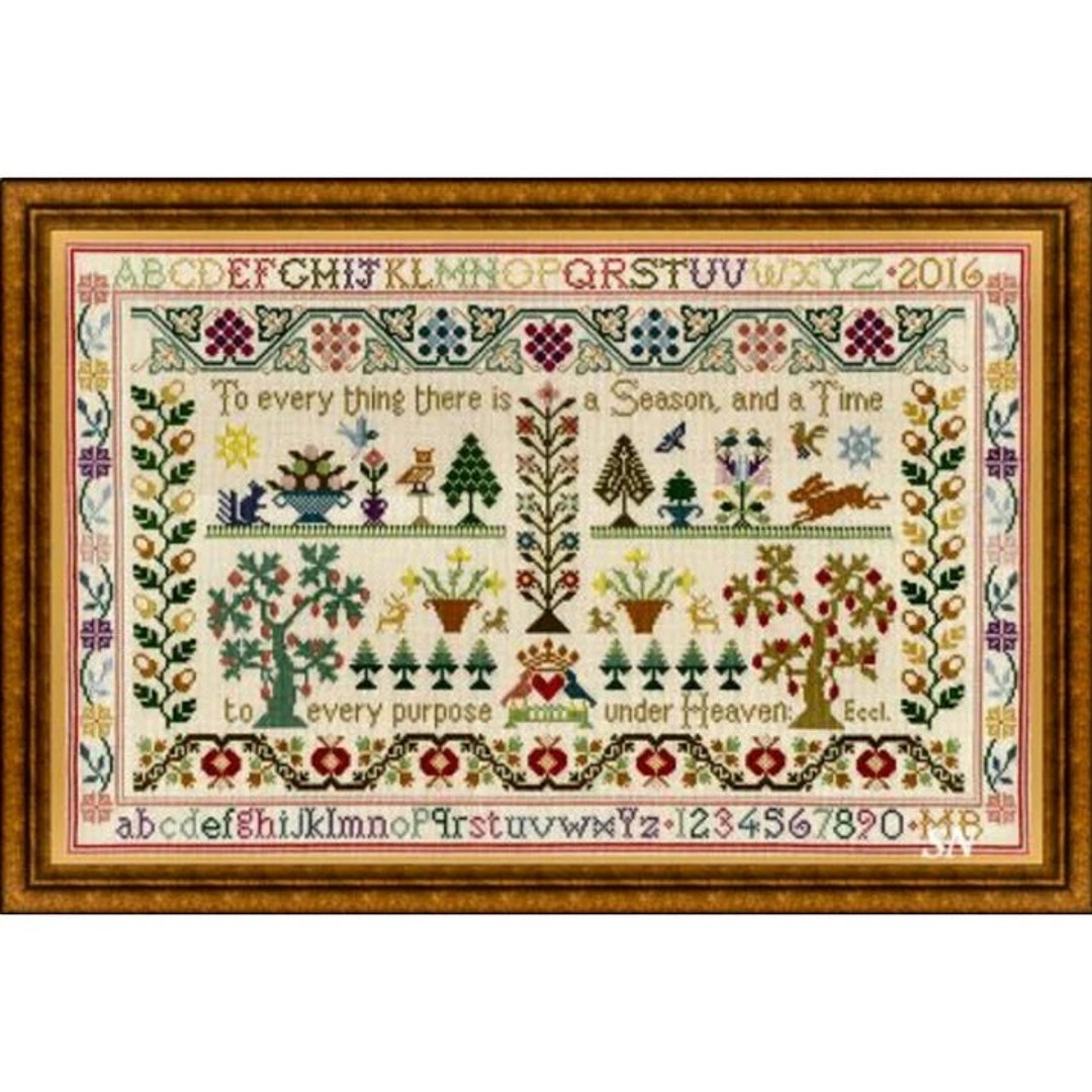 Moira Blackburn Traditional Sampler Chart "time and Season Sampler ...