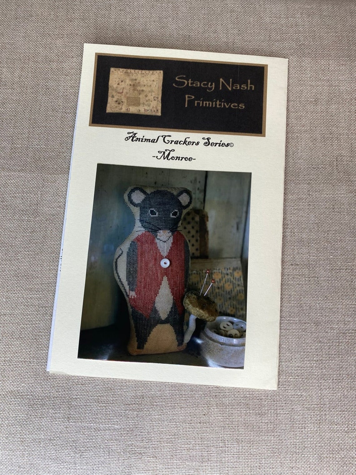 STACY NASH PRIMITIVES "animal Crackers Series - Monroe" Counted Cross ...