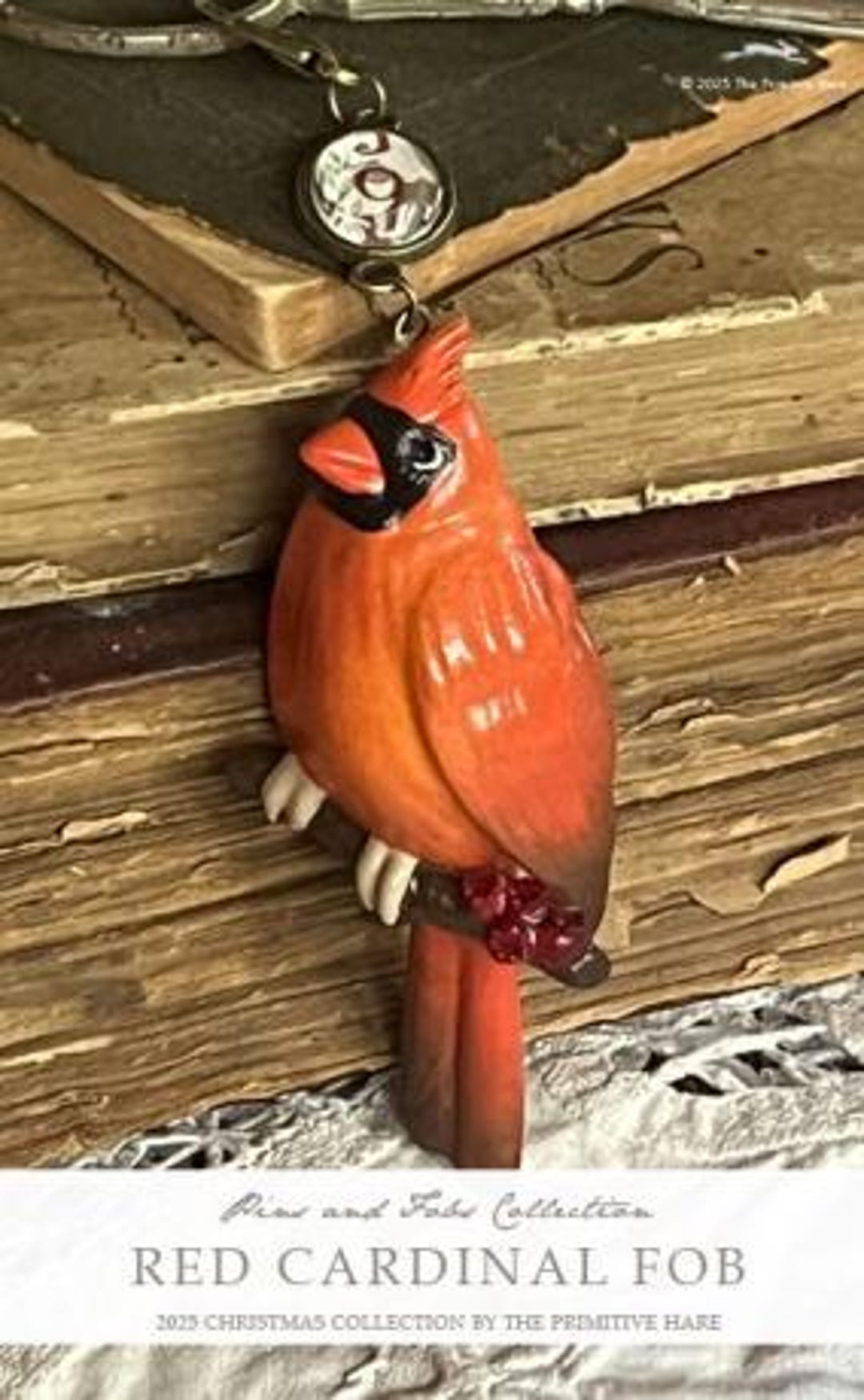 The PRIMITIVE HARE "red Cardinal Scissor Fob" Handmade in Italy ...