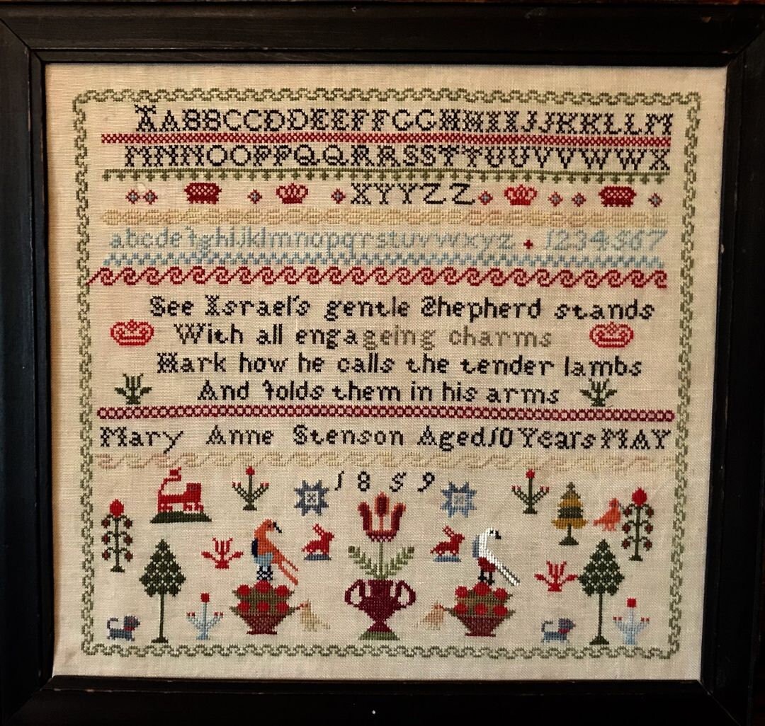 MERRY WIND FARM "mary Anne Stenson 1859" • Counted Cross Stitch Pattern ...